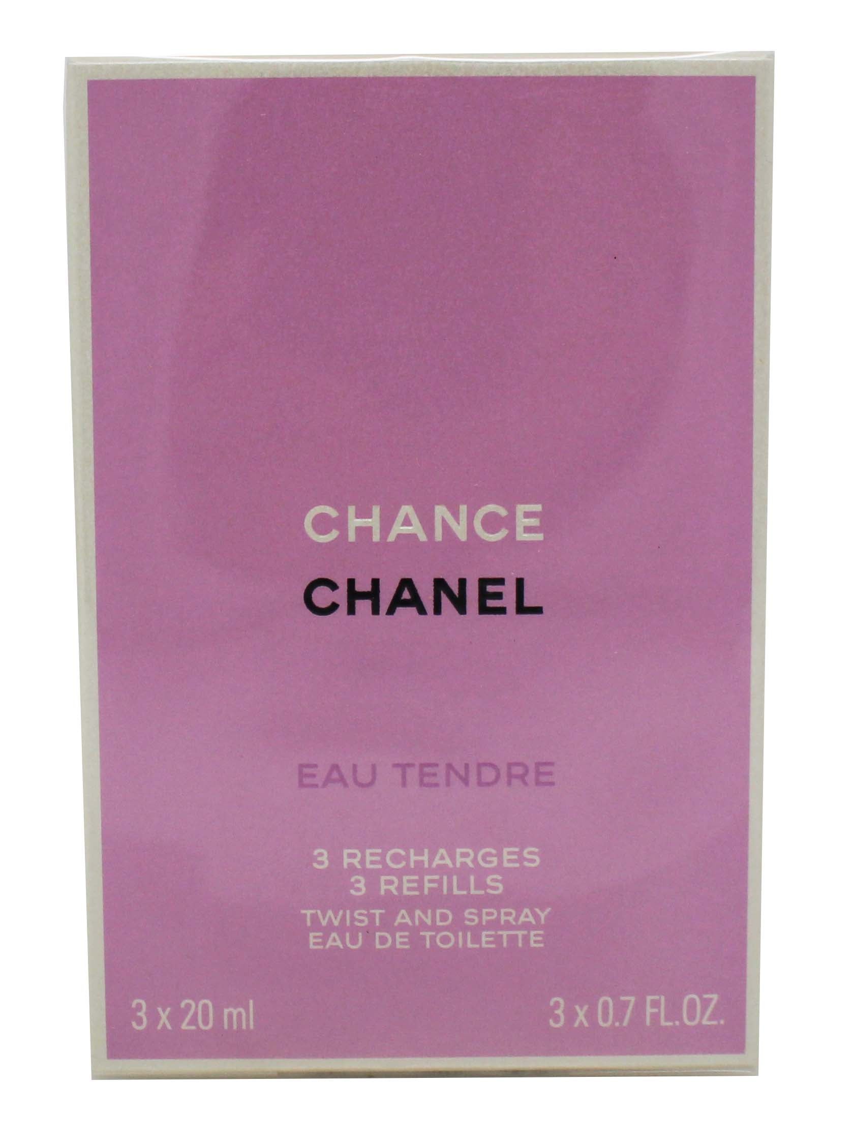 Chanel Chance Eau Tendre Eau de Toilette Twist & Spray Refills 3 X .7 ...